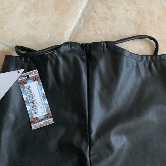 Boohoo | Pants & Jumpsuits | Nwt Boohoo Black Faux Leather High Waisted ...